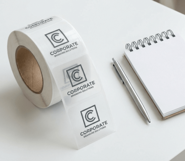 Clear Square Waterproof Roll Labels - Decals