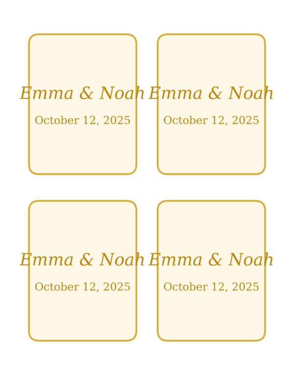 Custom Wedding Labels - Decals